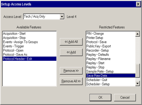 Data Security Option